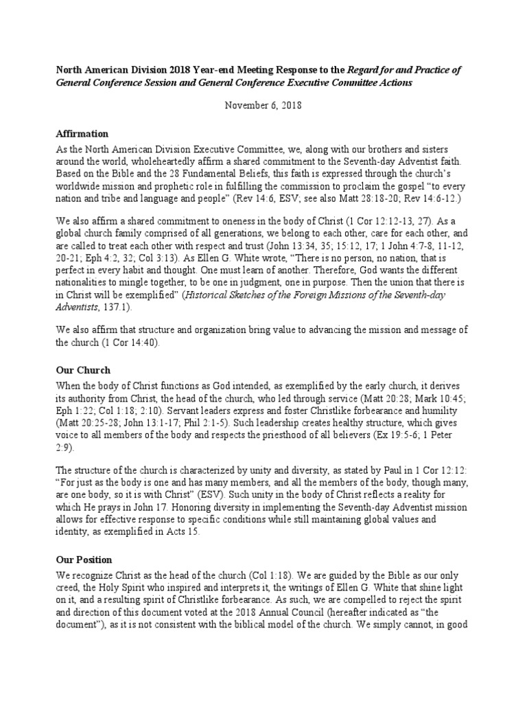 General Conference Session and General Conference Executive Committee ...