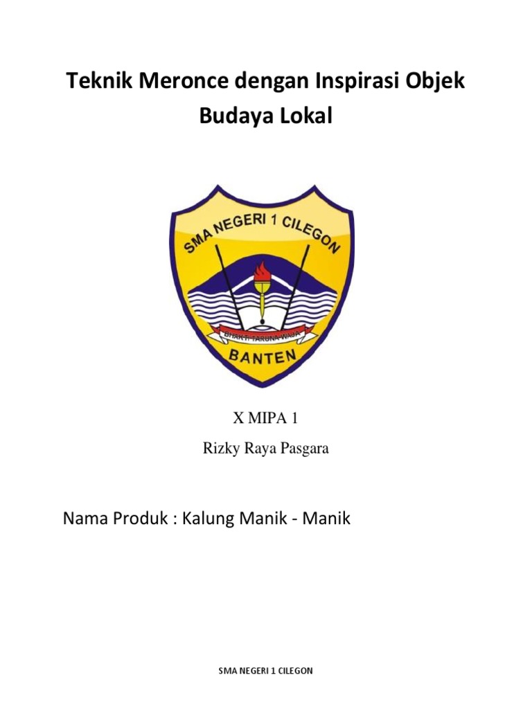Tugas PKWU Teknik Produksi Meronce | PDF