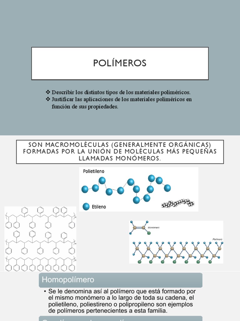Tipos y Aplicaciones de Polímeros | PDF | Polímeros | Ciencia de los ...