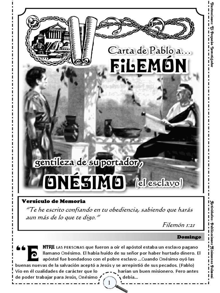Biografias Onesimo Filemon | PDF | Pablo el apóstol | Cristo (título)