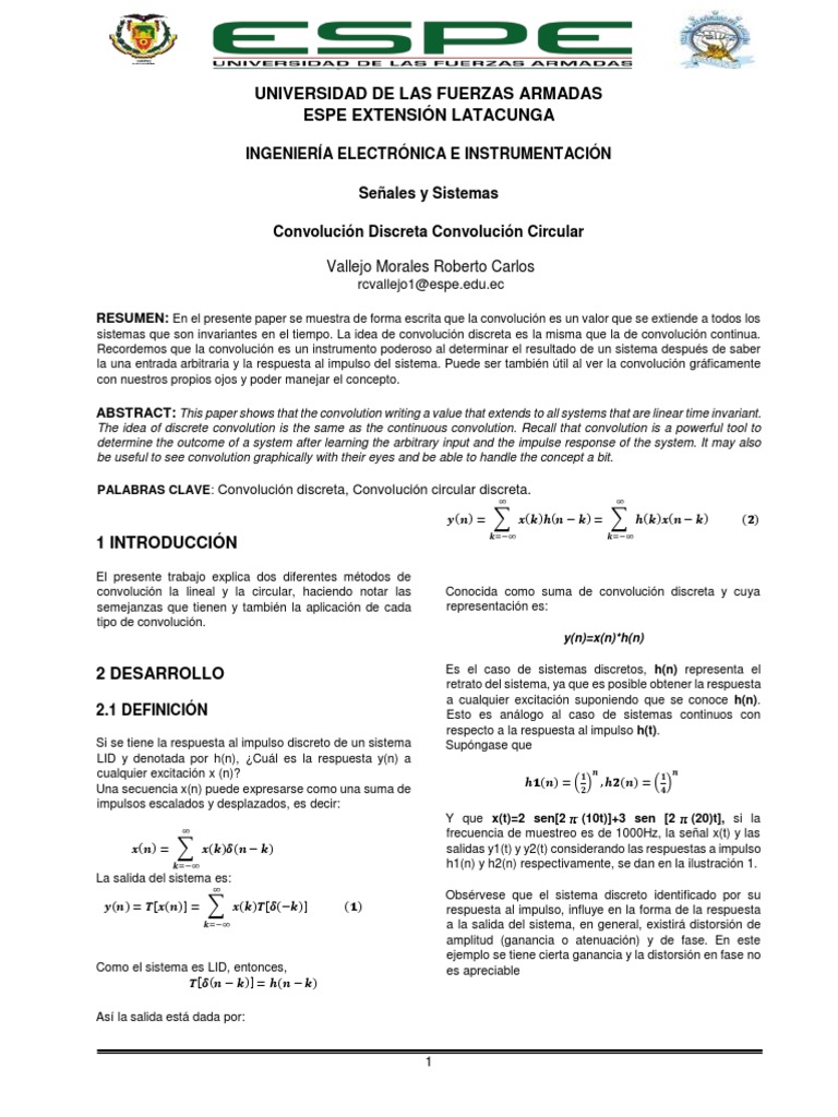 Convolucion Circular | PDF | Transformada discreta de Fourier ...