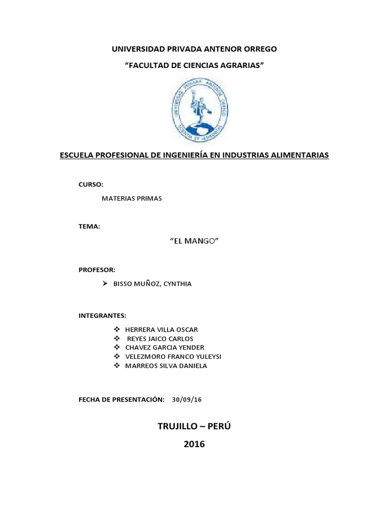EL-MANGO | PDF | Mango | Perú