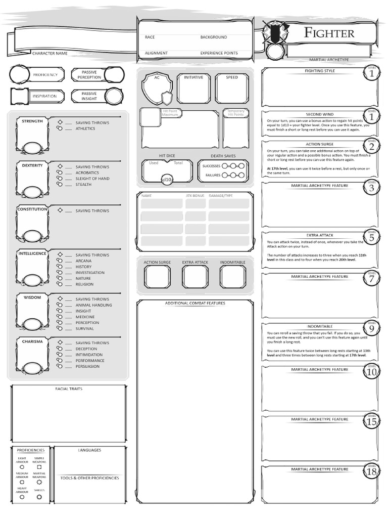 Ficha 2 Class Character Sheet Cleric V12 | PDF