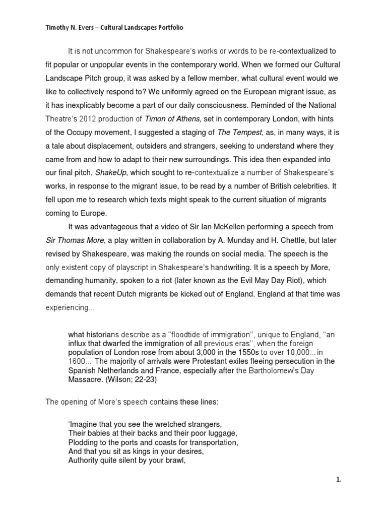 Timothy N. Evers - Cultural Landscapes Portfolio | PDF