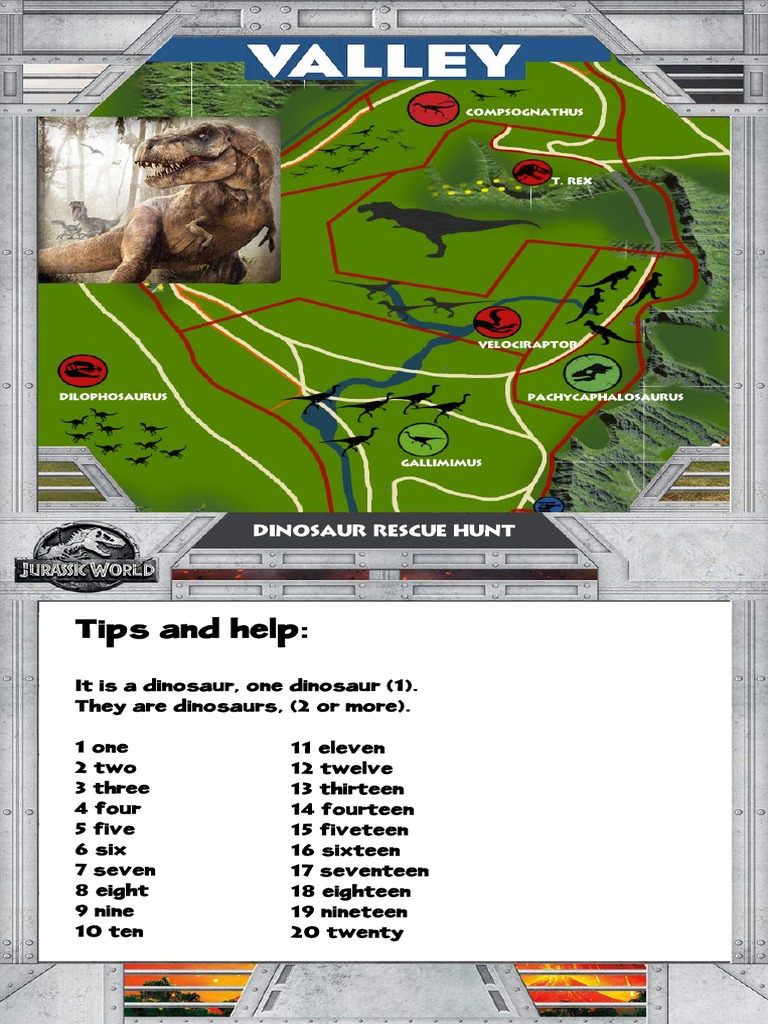 Plantilla Jurassic World Worksheets | PDF