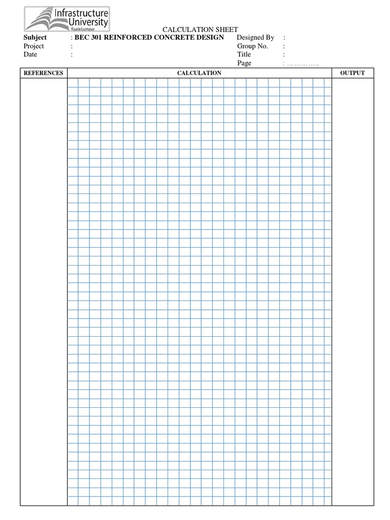 RC Manual Calculation Sheet | PDF