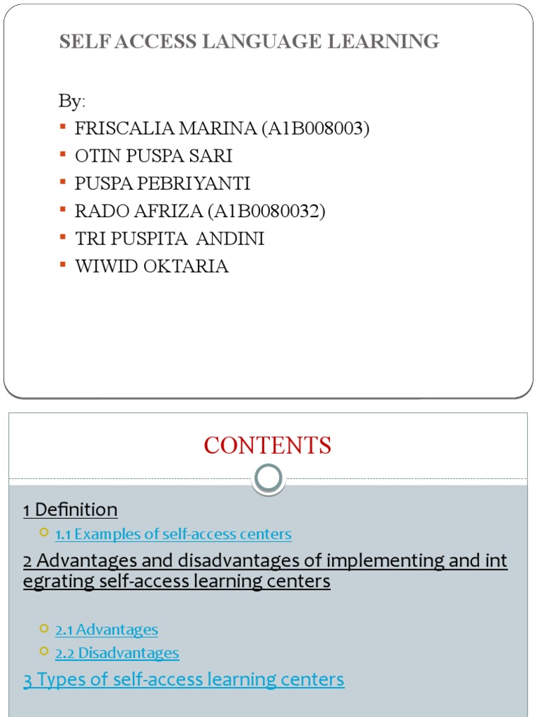 Self Access Language Learning | PDF | Teachers | Learning