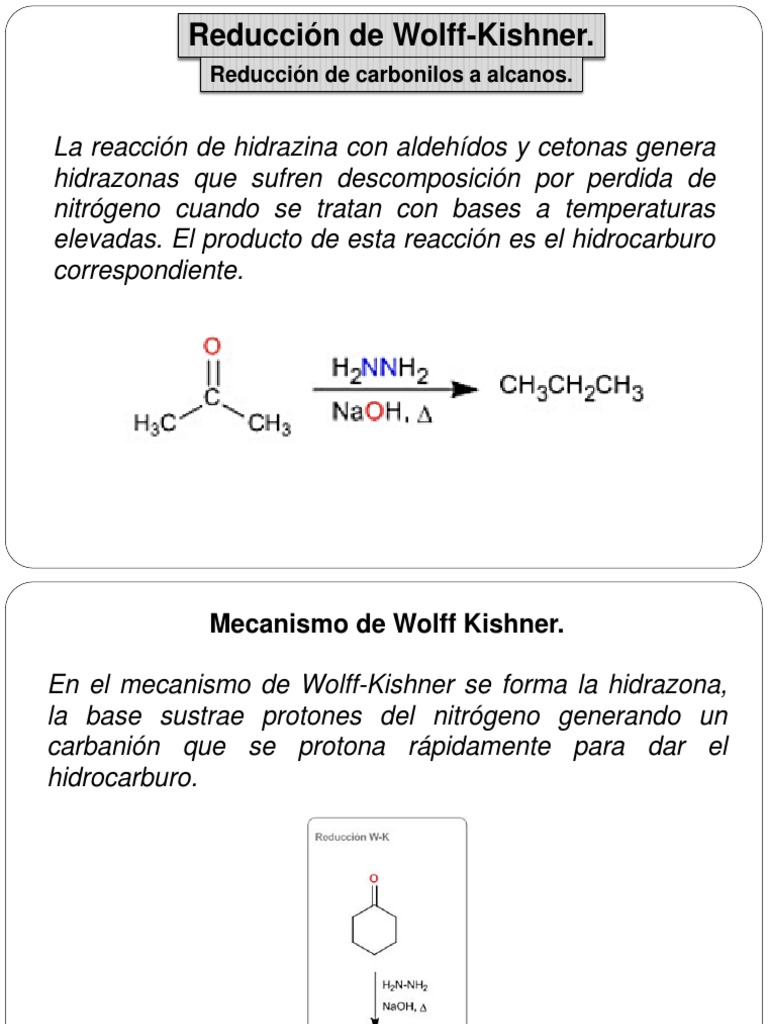 Mecanismo de la Reducción de Wolff-Kishner | PDF