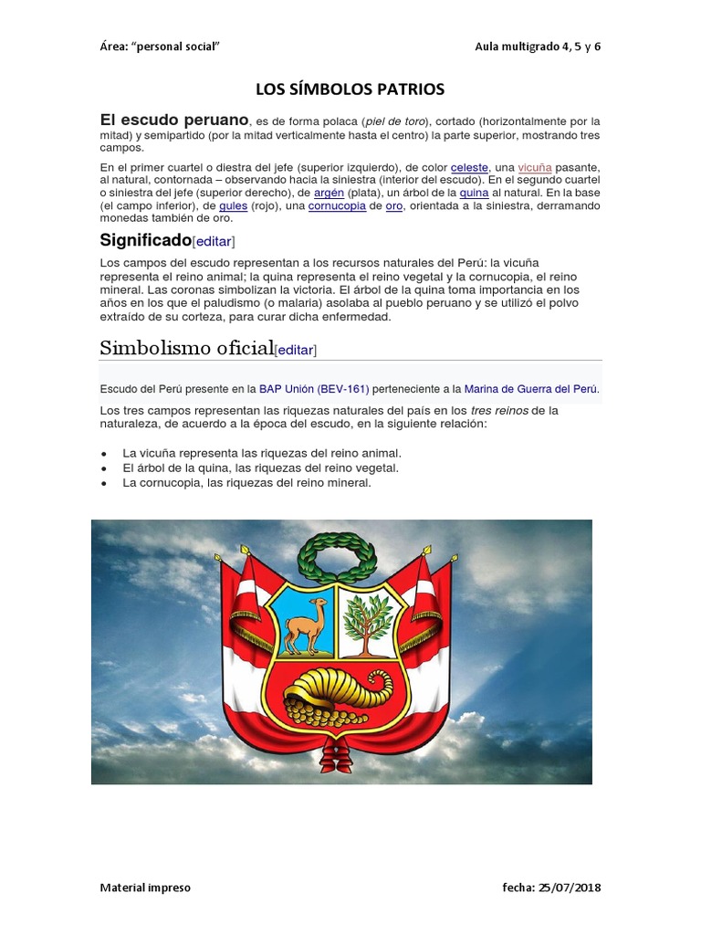 Los Símbolos Patrios | PDF