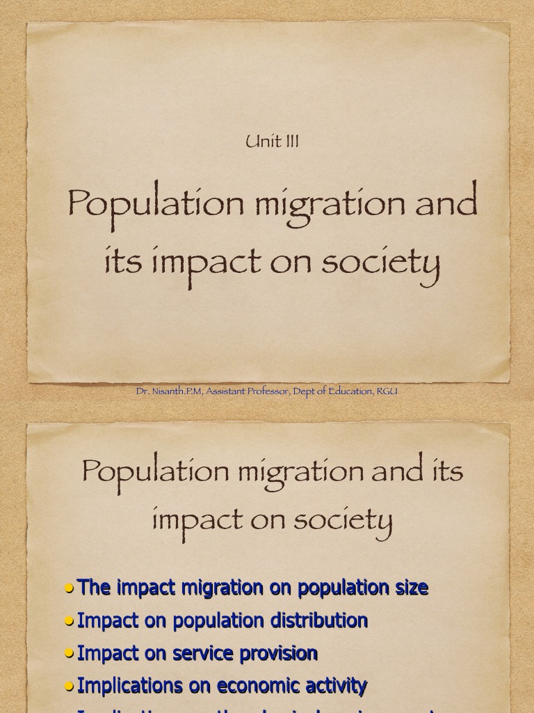 Migration's Impact on Population Dynamics | PDF | Human Migration ...