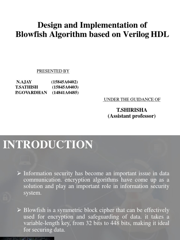 Design and Implementation of Blowfish Algorithm Based On Verilog HDL | Download Free PDF ...