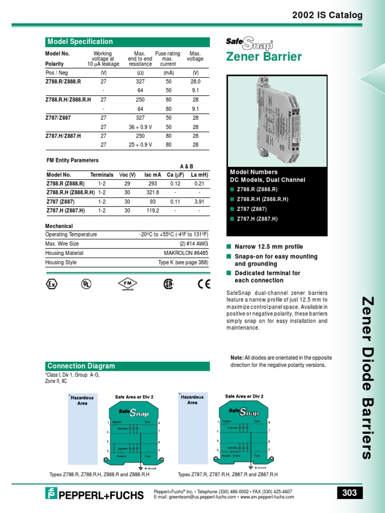 Zener Barrier: 2002 IS Catalog | PDF | Diode | Components