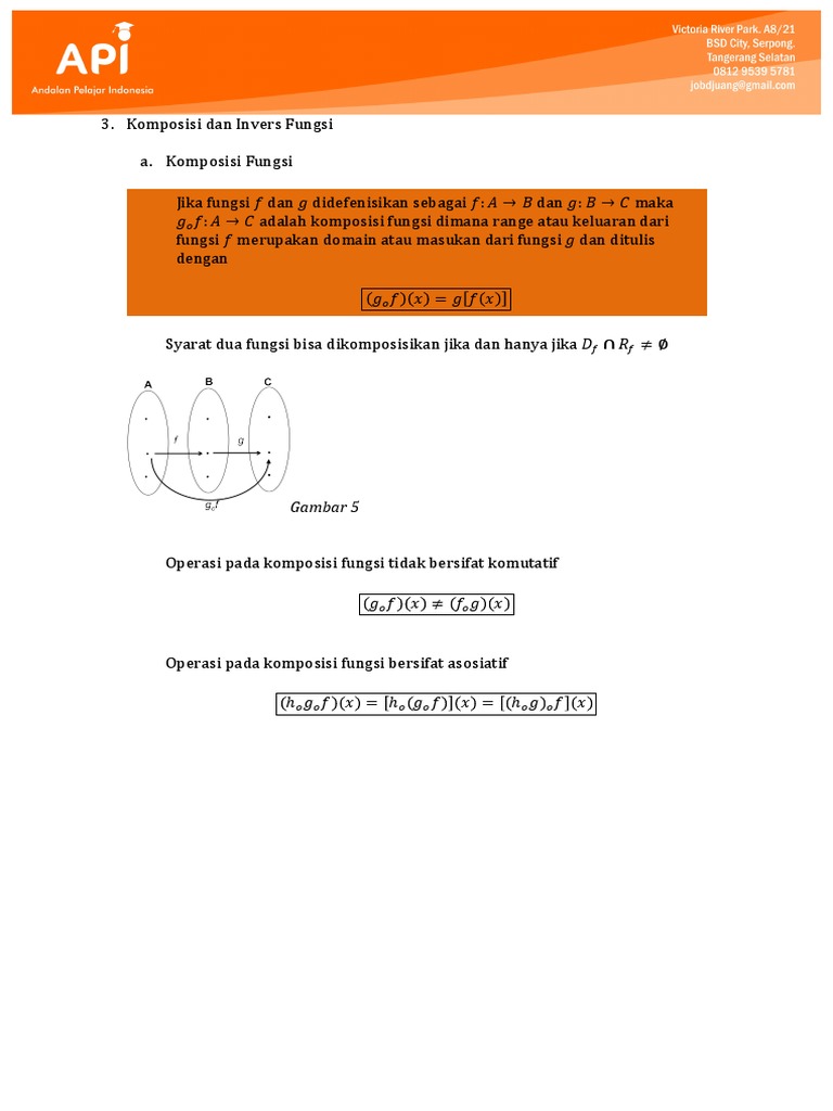 Teori Fungsi Komposisi Dan Invers PDF | PDF