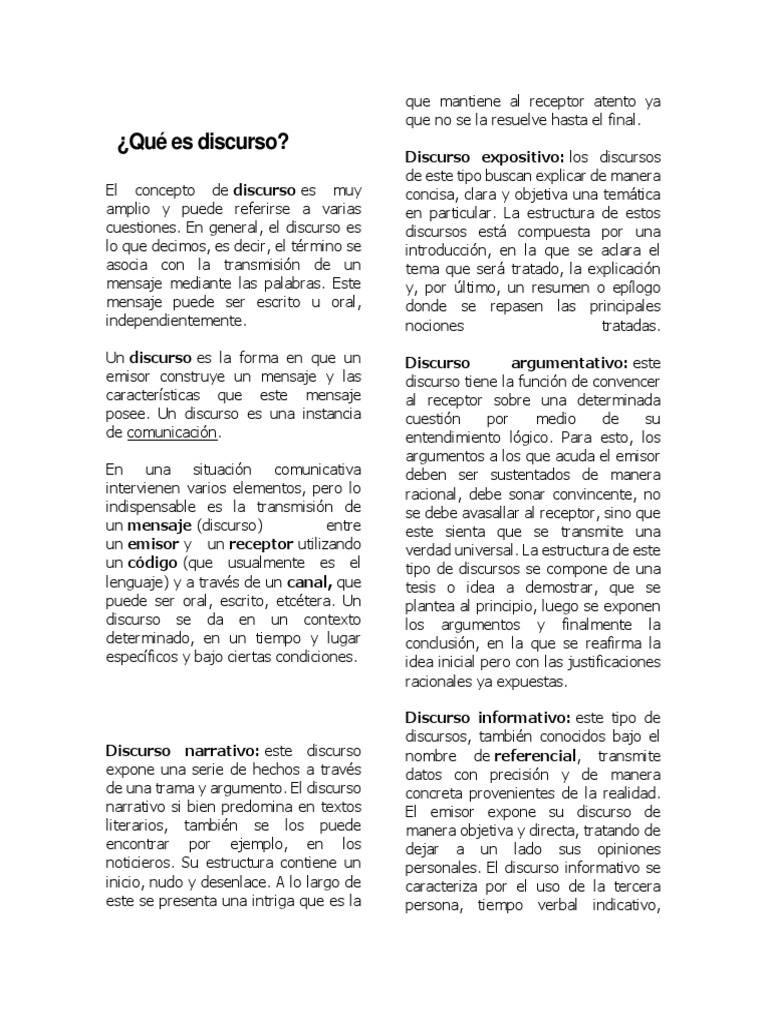 Que Es El Discurso | PDF | Discurso | Objetividad (filosofía)