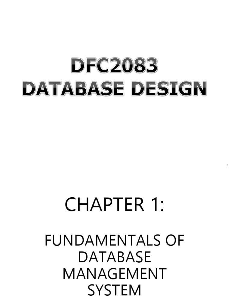 Database Design Chapter 1 | PDF | Databases | Information Technology
