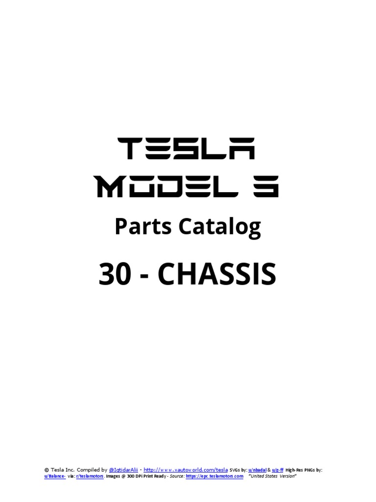 Tesla Model 3: Parts Catalog | PDF | Anti Lock Braking System | Private ...