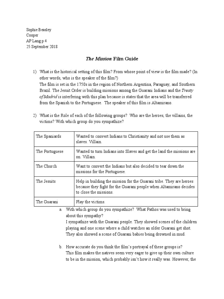 Mission Viewing Guide | PDF