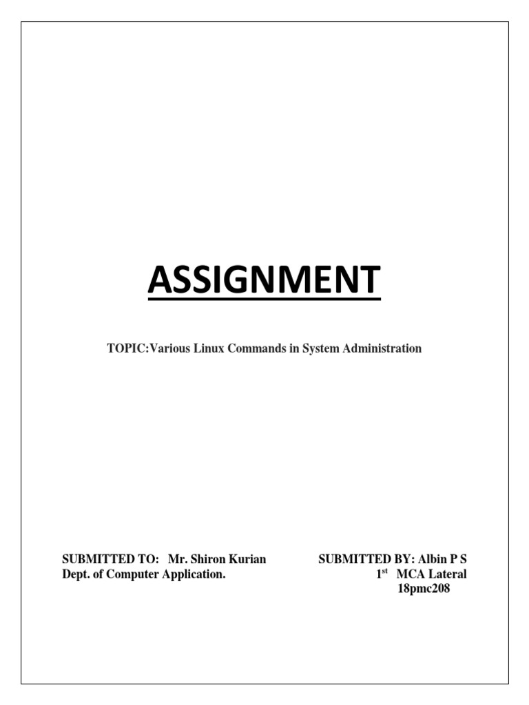 Various Linux Commands in System Administration | PDF | Command Line Interface | Parameter ...