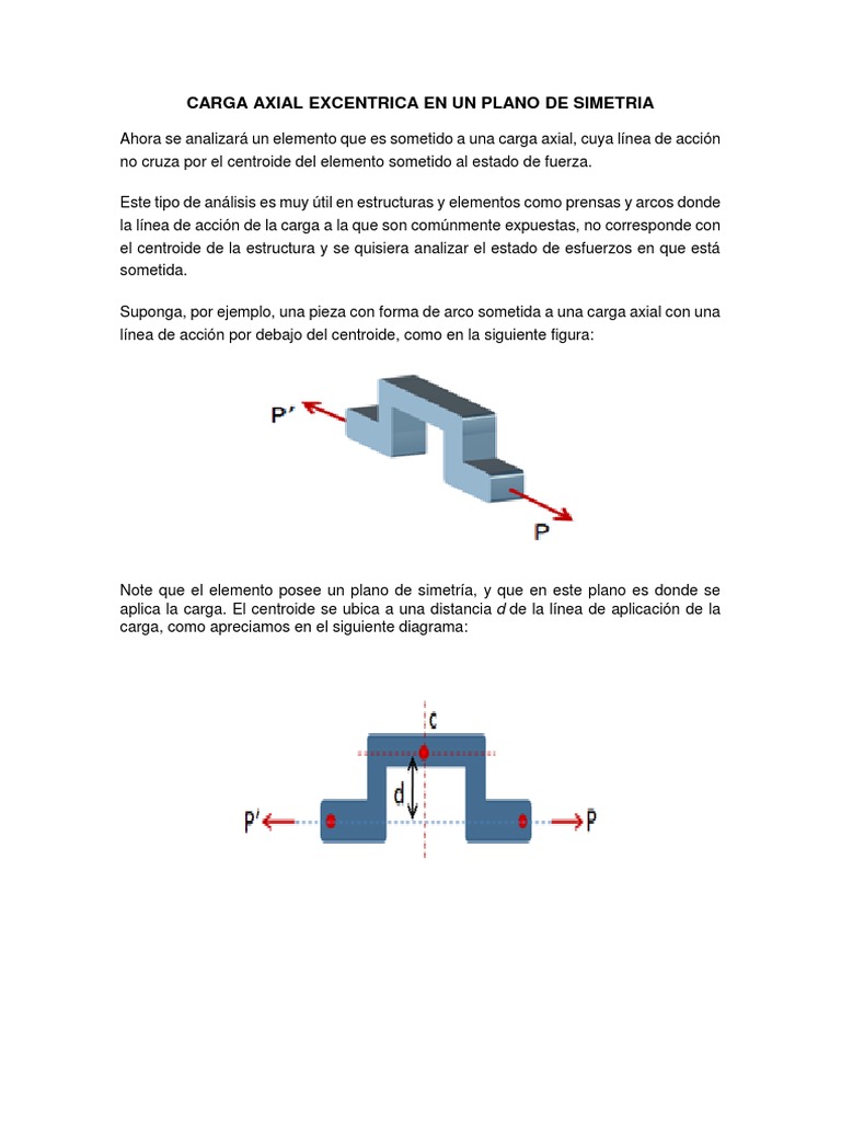 Carga Axial Excentrica en Estructuras | PDF | Doblar | Geometría