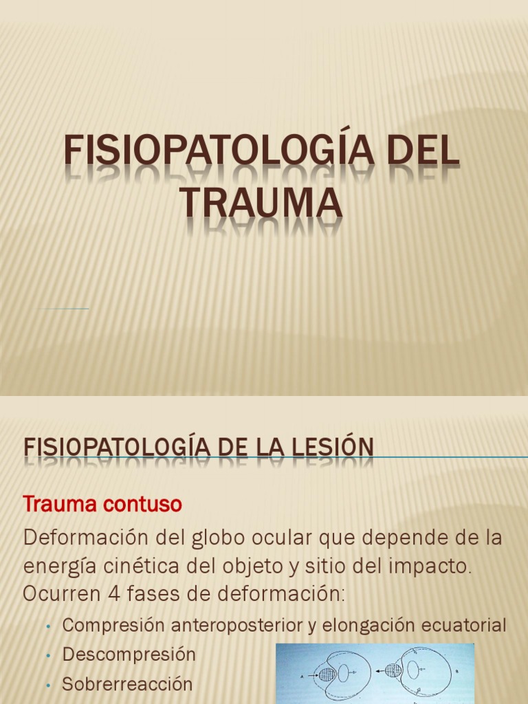Fisiopatología del Trauma Contuso Ocular | PDF | Lesión | Cicatrización ...