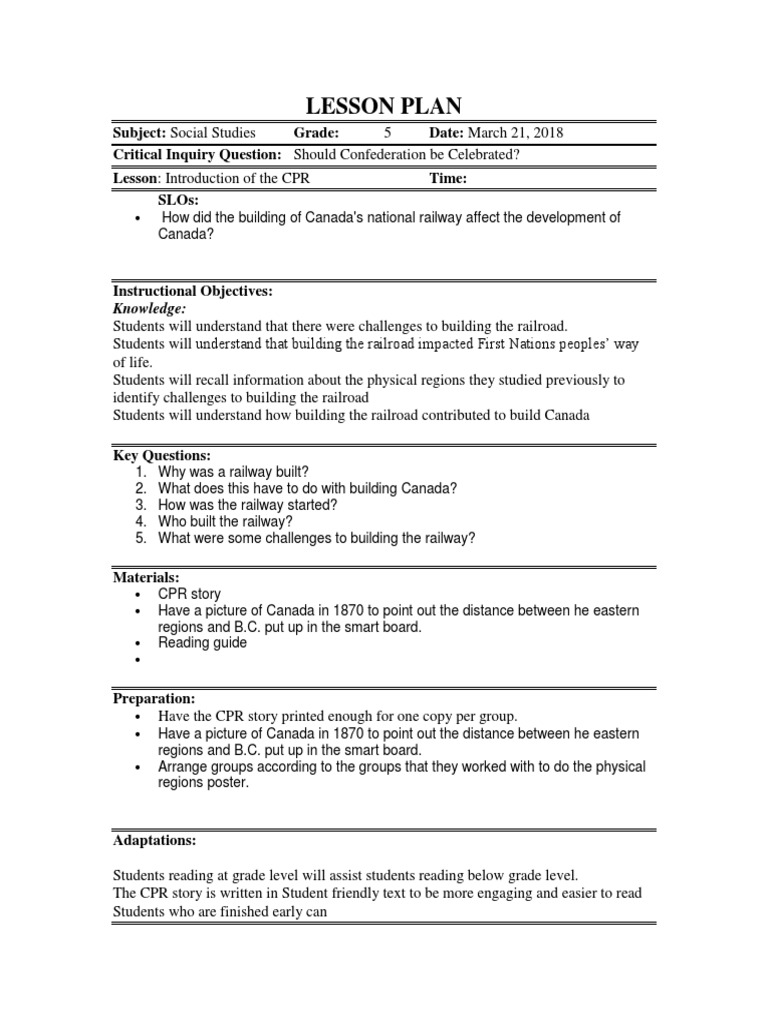 Lesson Plan | PDF | Question | Lesson Plan