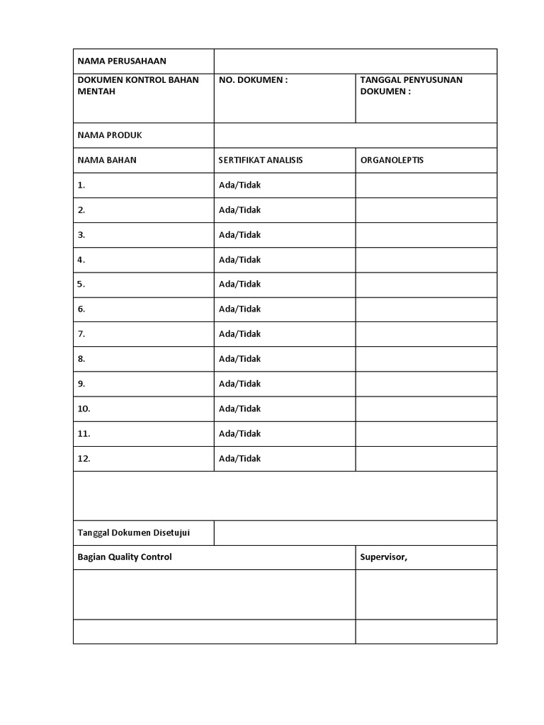 Dokumen Kontrol & Evaluasi QC | PDF | Kesehatan Holistik