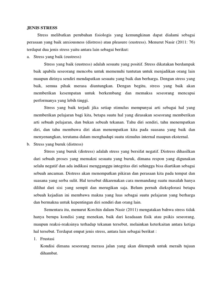 Jenis Stress | PDF