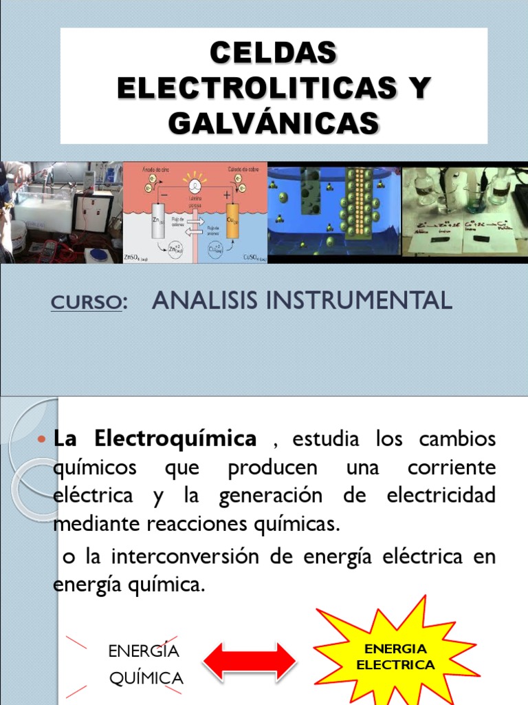 Celdas Electroliticas Y Galvánicas:: Analisis Instrumental | PDF | Electroquímica | Redox