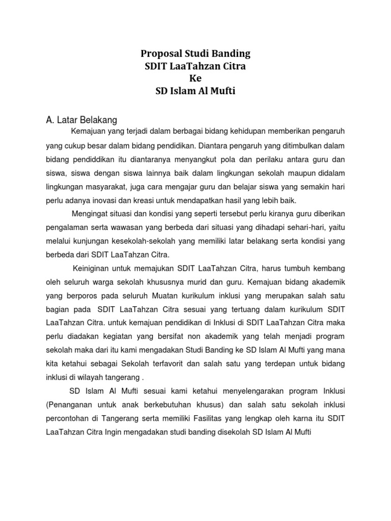 Proposal Studi Banding | PDF
