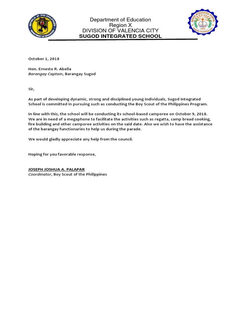 Sugod Integrated School: Department of Education Region X Division of ...