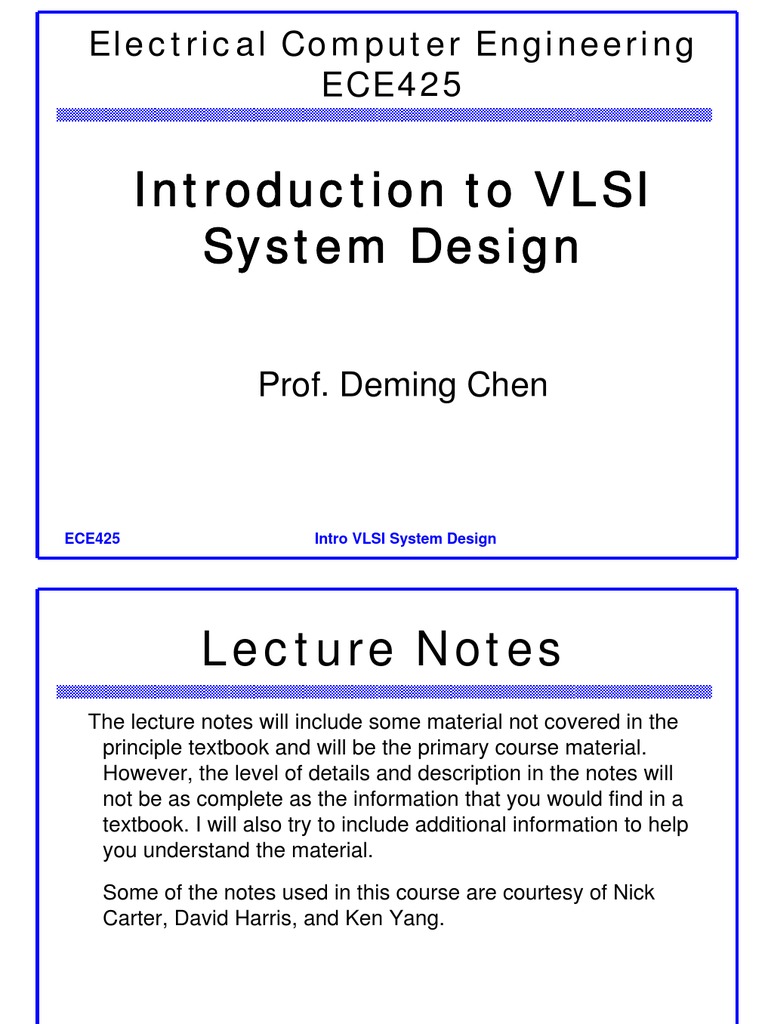 Intro To VLSI System Design | PDF | Integrated Circuit | Mosfet