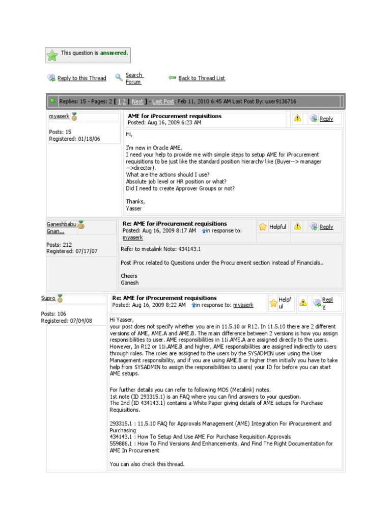 AME For Iprocurement Based Requisitions | PDF | Procurement | Human ...