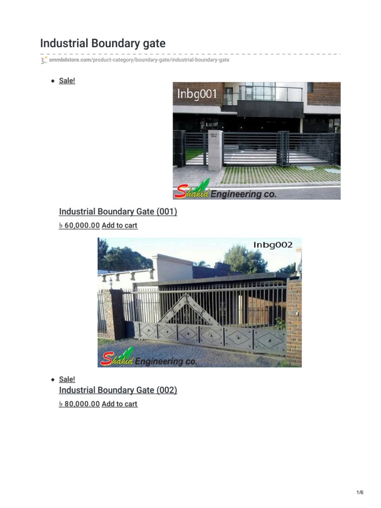 Industrial Boundary Gate Options | PDF | Home & Garden