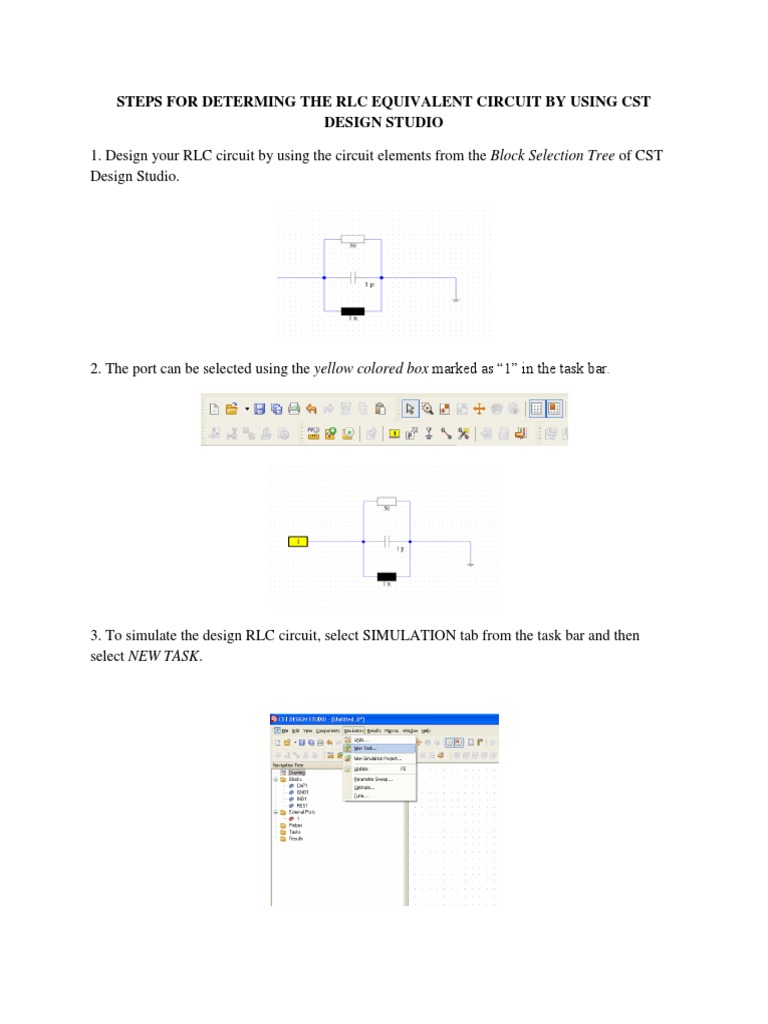Find RLC Equivalent Circuit Using CST Design Studio | PDF | Electronic Circuits ...