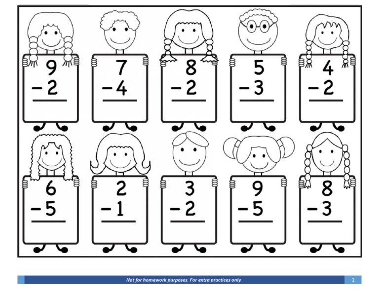 KG2 Subtraction Worksheet | PDF