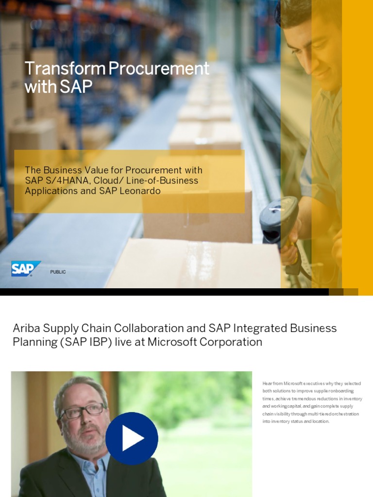Transform With SAP | PDF | Procurement | Supply Chain