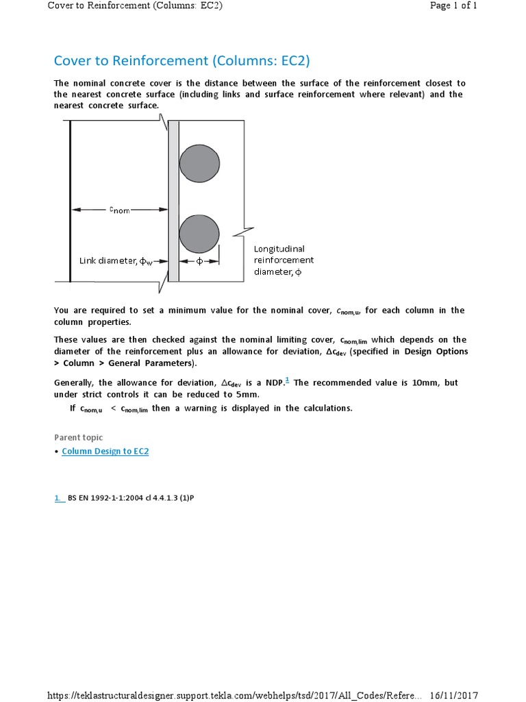 Concrete Cover Requirements EC2 | PDF | Science & Mathematics | Computers