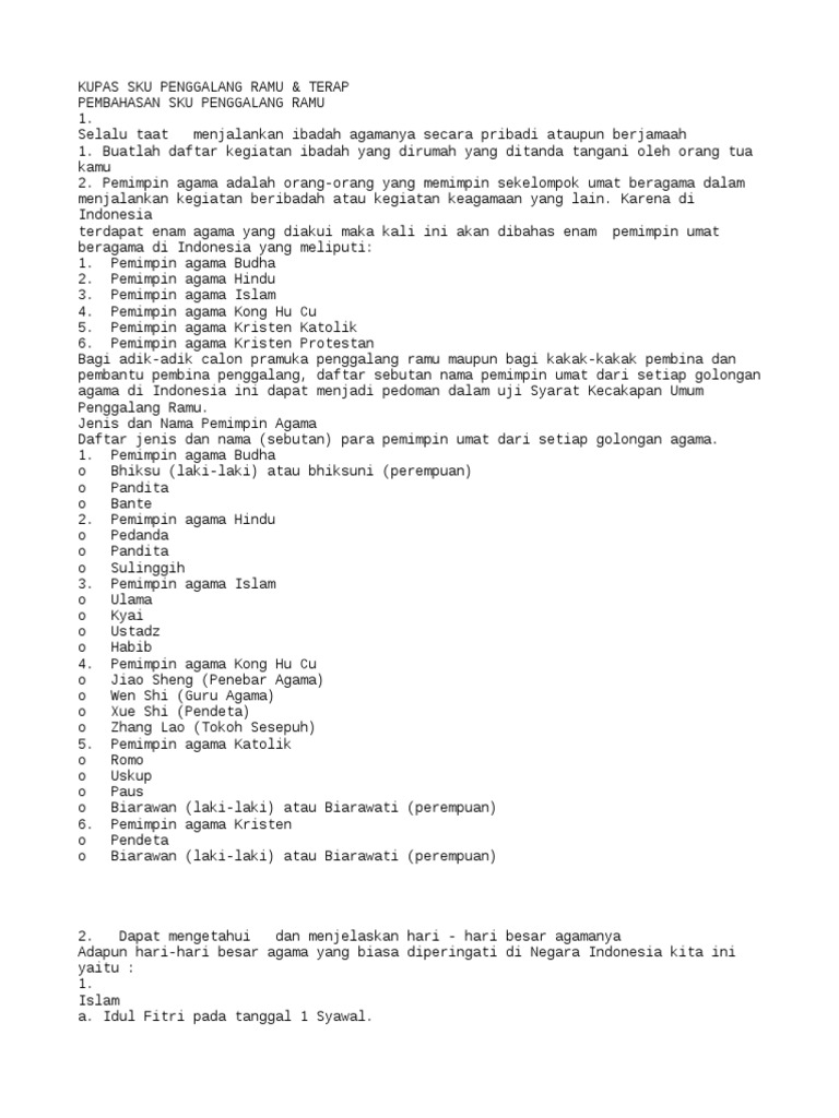 Pemimpin Agama di Indonesia | PDF | Ilmu Sosial