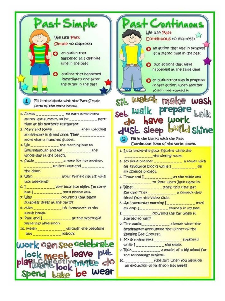 Past Simple Vs Continuous | PDF