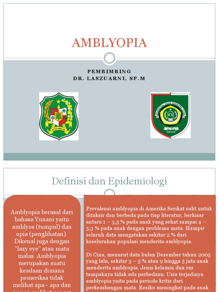 Amblyopia | PDF | Sains & Matematika