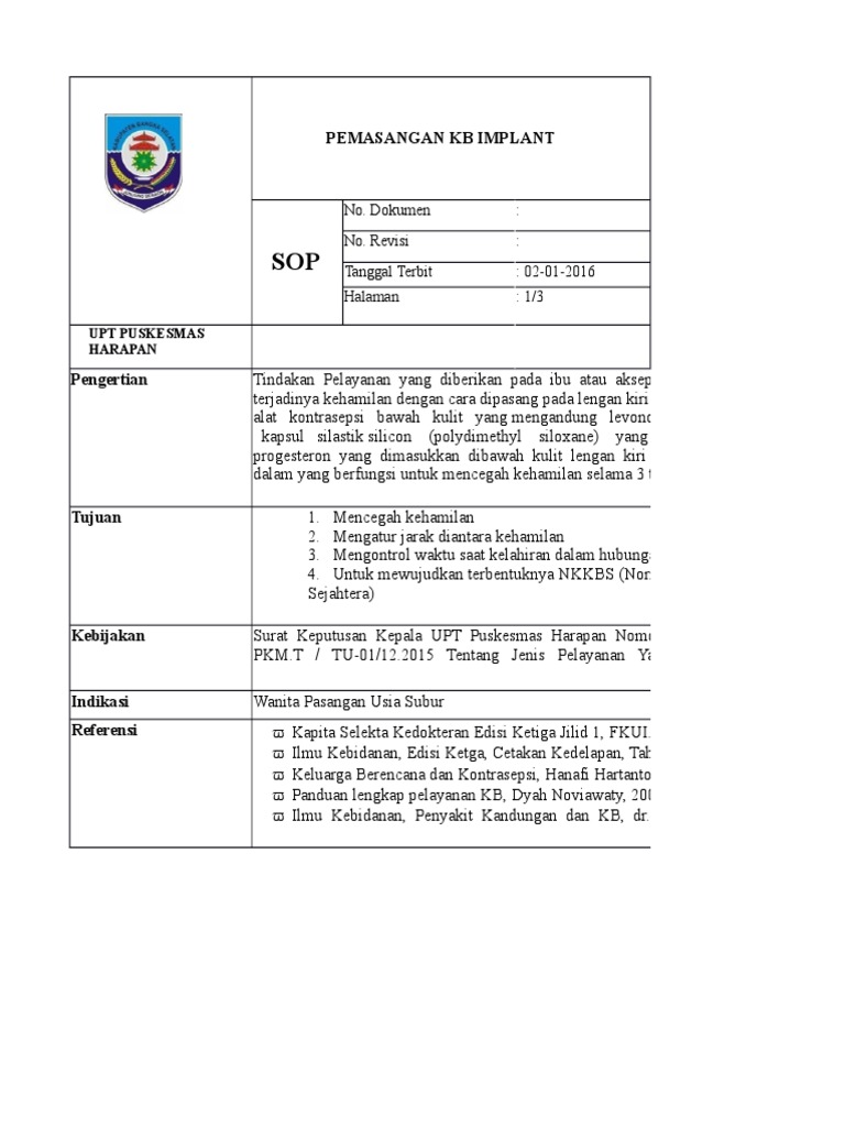 Sop KB Implant Nurhayati | PDF
