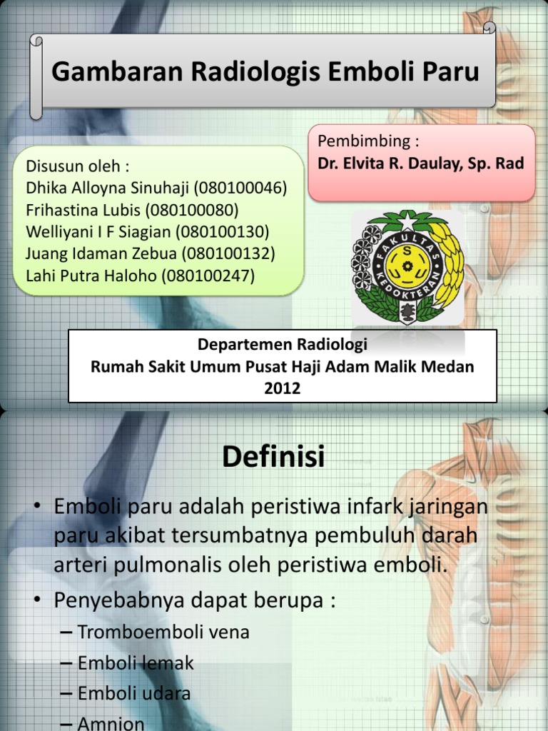 Gambaran Radiologis Emboli Paru - XKS | PDF