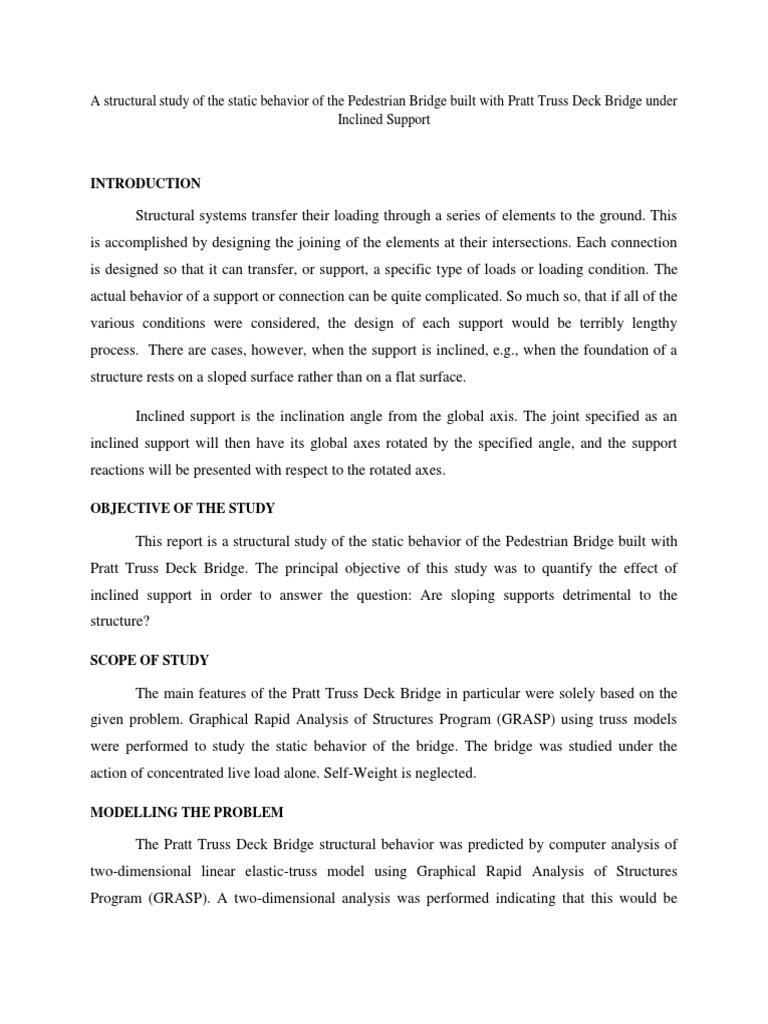 Structural Impact of Inclined Supports | PDF | Truss | Bridge