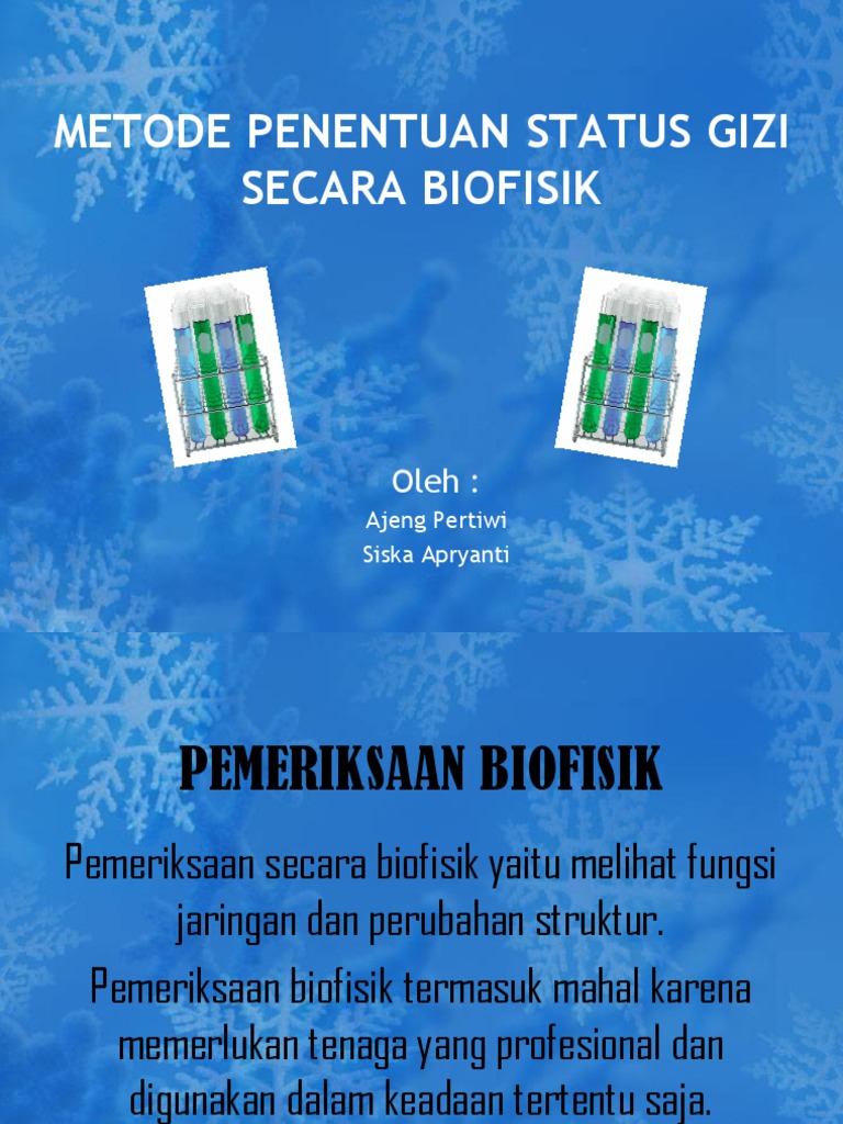Metode Biofisik untuk Penentuan Status Gizi | PDF | Sains & Matematika