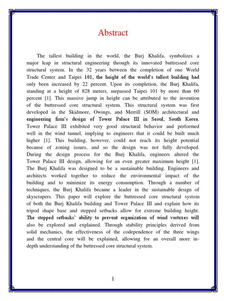 The Buttressed Core Structural System | Engineering | Nature