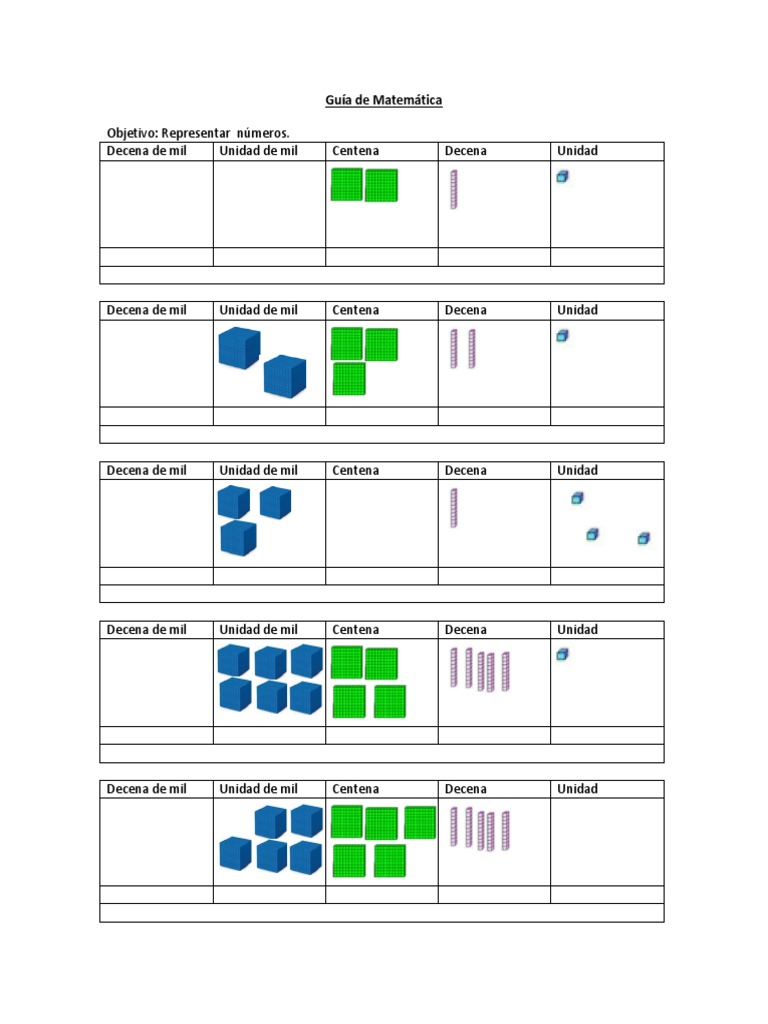 Guía de Matemática Representar Numeros | PDF | Arte