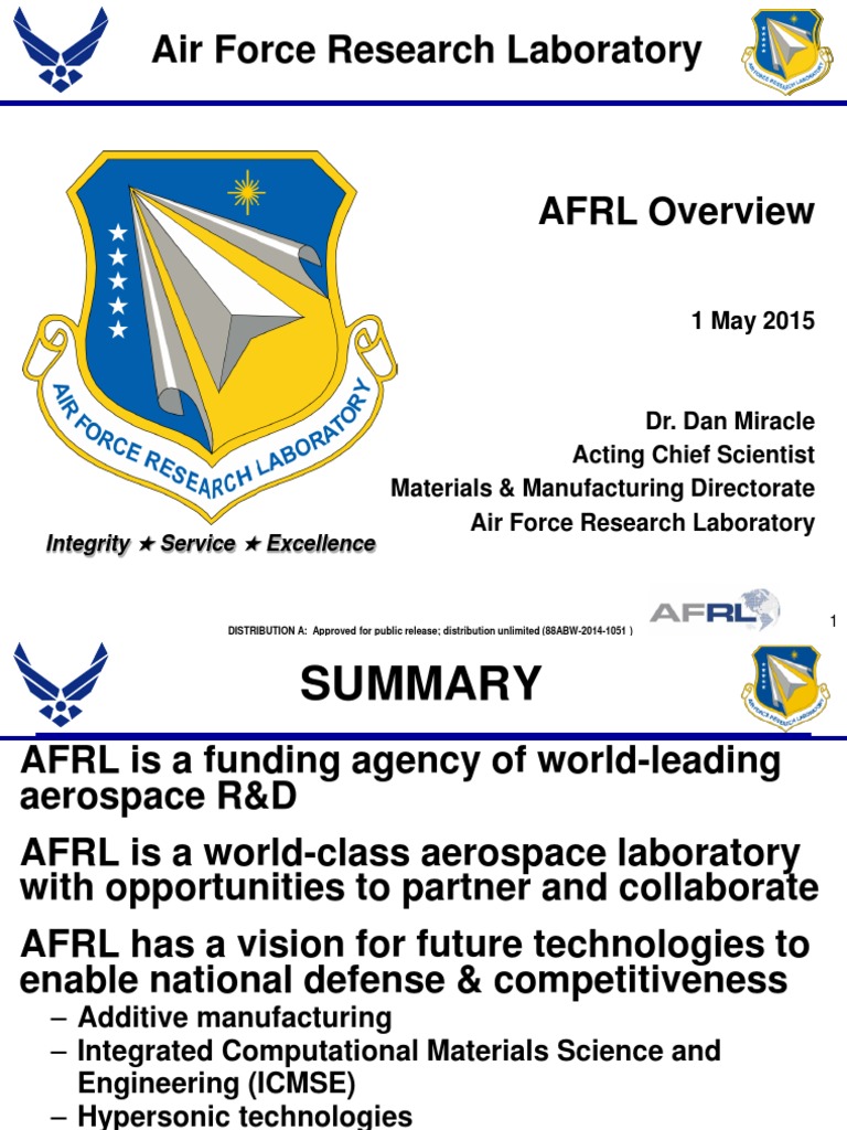 2015 AFRL Presentation On Materials | PDF | Electronic Warfare ...