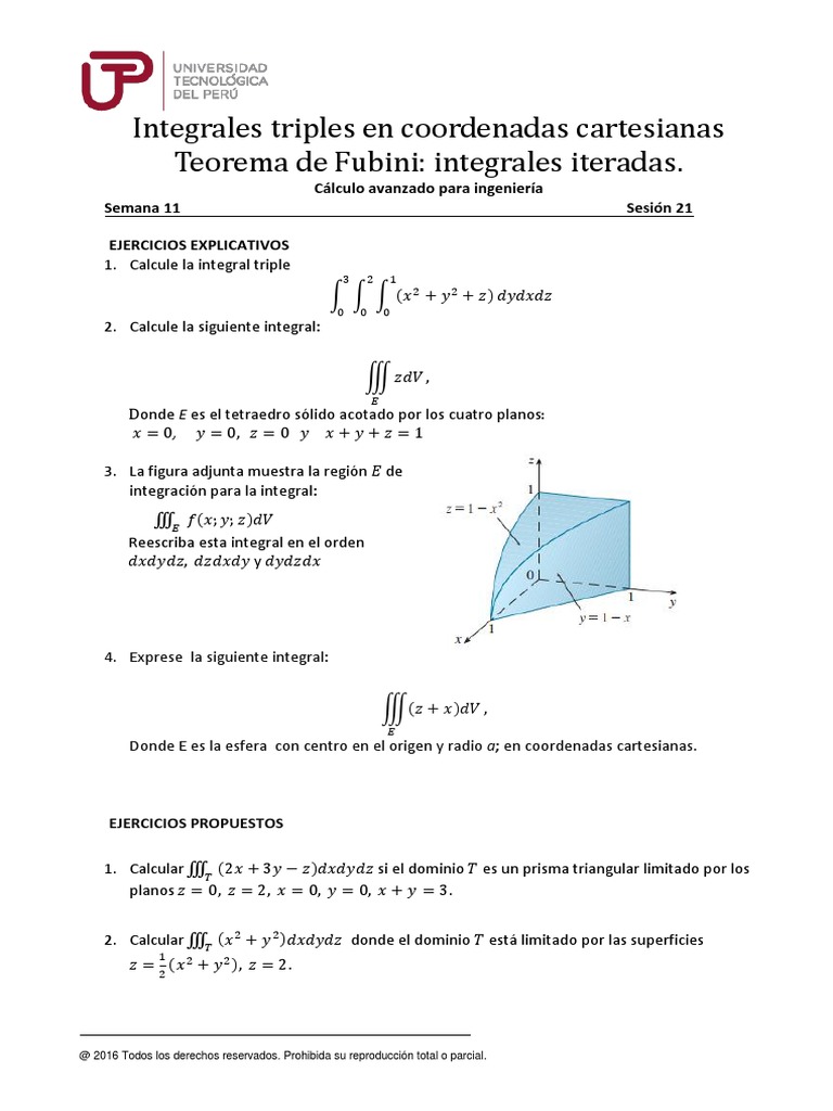 S-Sem11-Ses21-integrales+triples | Integral | Relaciones matematicas