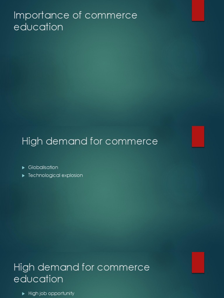 Commerce Education Pathways and Careers | PDF | Accounting | Management ...