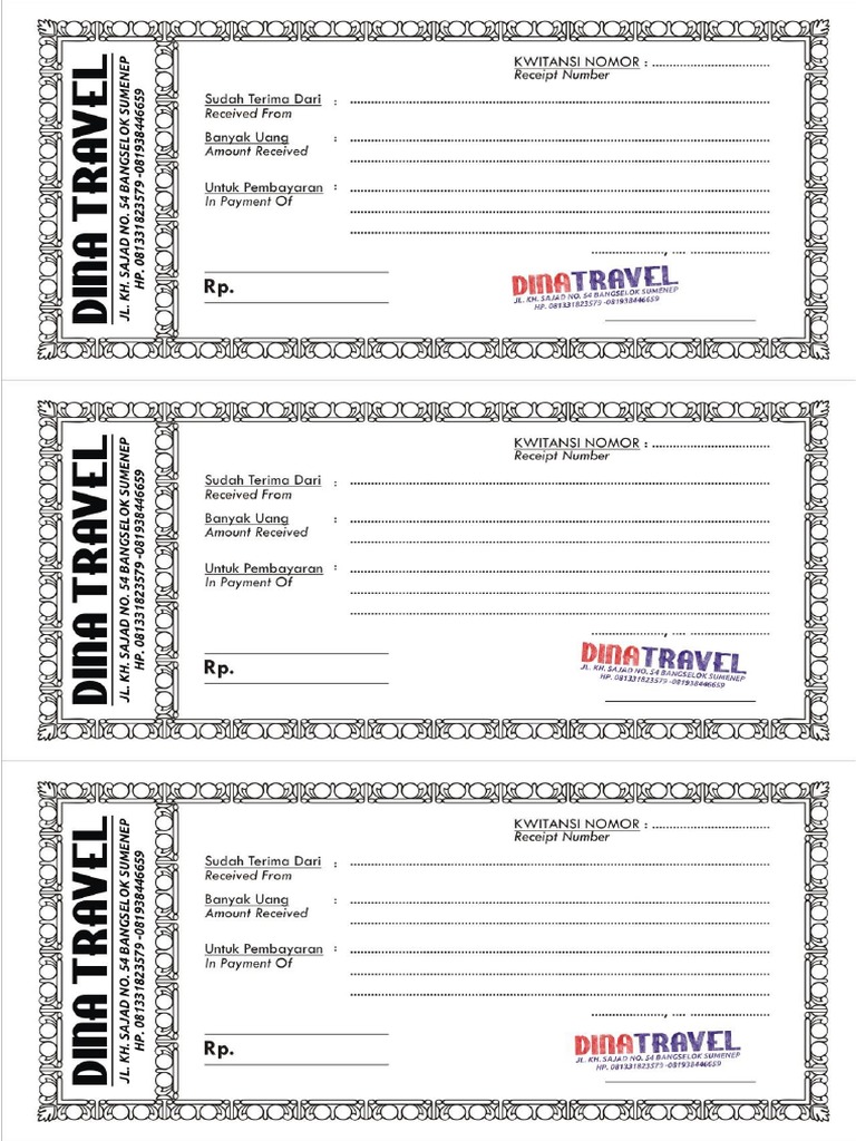 Kwitansi Travel | PDF